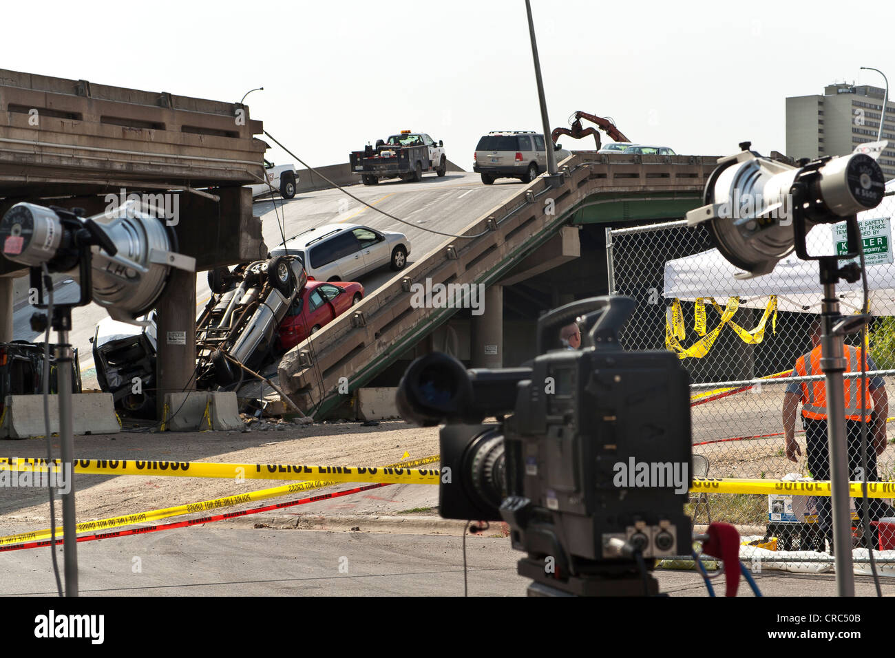 35W Bridge Collapse in Minneapolis Minnesota, August of 2007 Stock ...