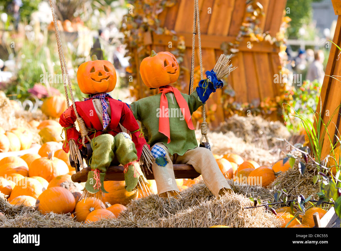 Halloween scarecrows in Tivoli, Copenhagen, Denmark, Europe Stock Photo ...