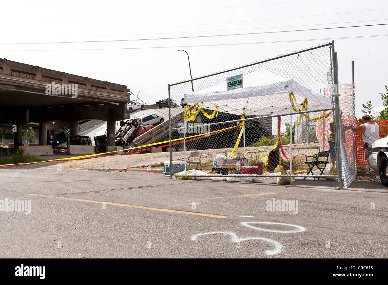 35W Bridge Collapse in Minneapolis Minnesota, August of 2007 Stock ...