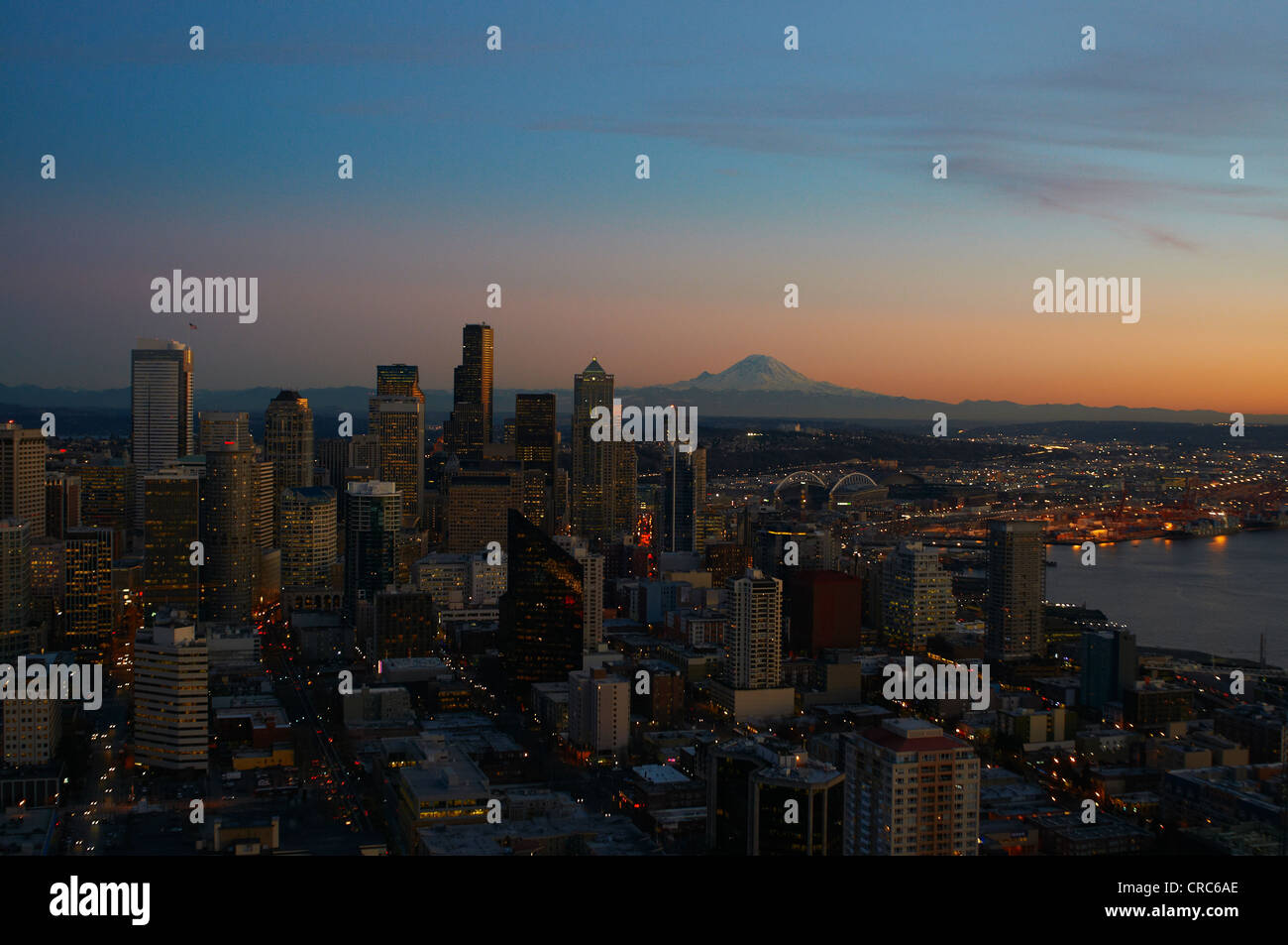 Aerial view of Seattle city skyline Stock Photo - Alamy