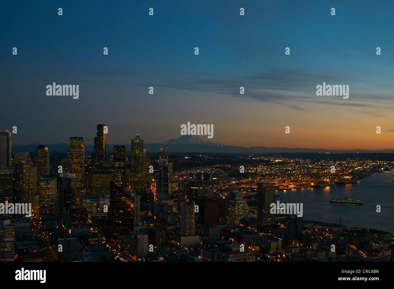 Aerial view of Seattle city skyline Stock Photo - Alamy