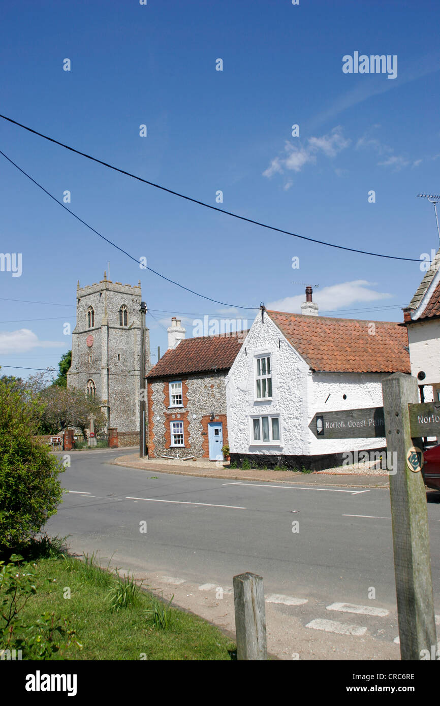 Brancaster village Norfolk coast path Norfolk England UK Stock Photo ...