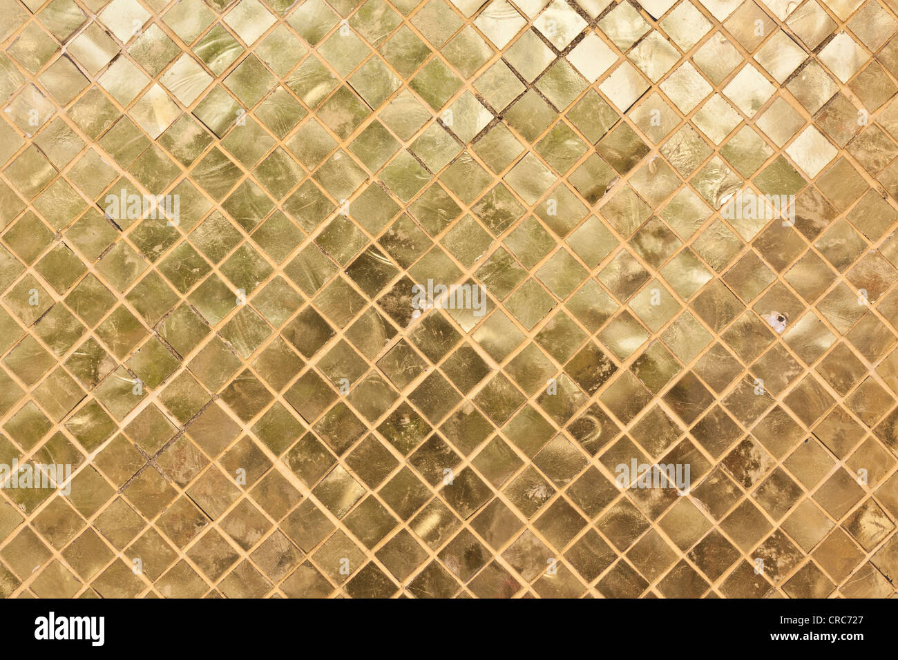 golden plate square, used to decorate religious buildings in Thailand ...