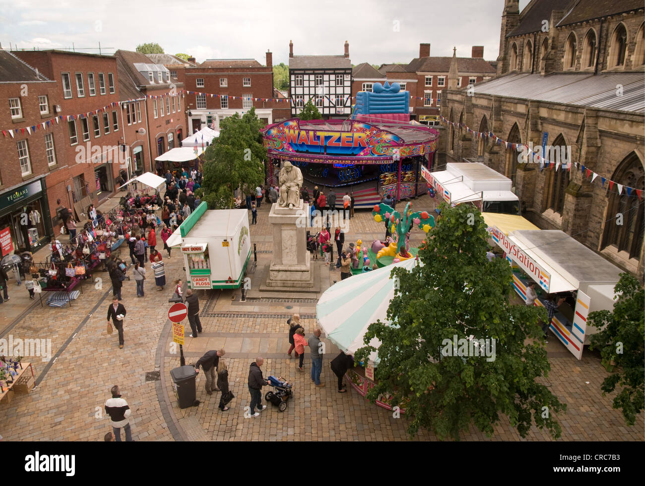 Fun Fair in Market Square Lichfield for Greenhill Bower Jubilee ...