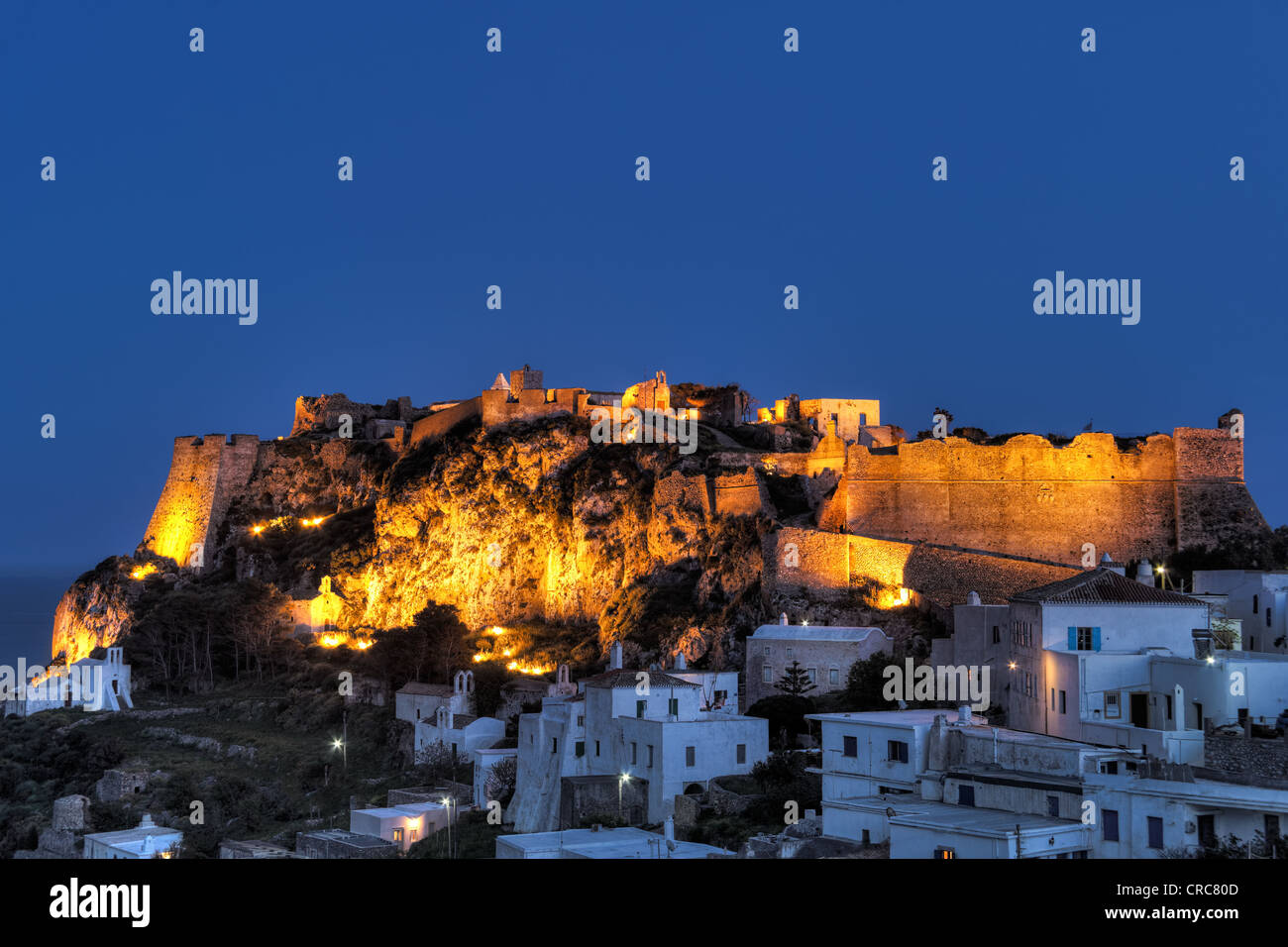 The castle of Chora in Kythera, Greece Stock Photo - Alamy