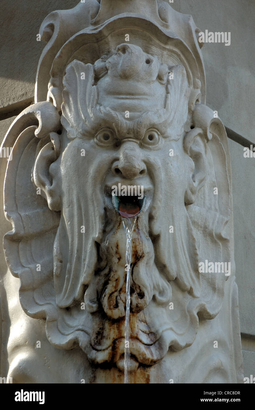 Bearded gargoyle on the corner of a building in Florence, Italy Stock ...