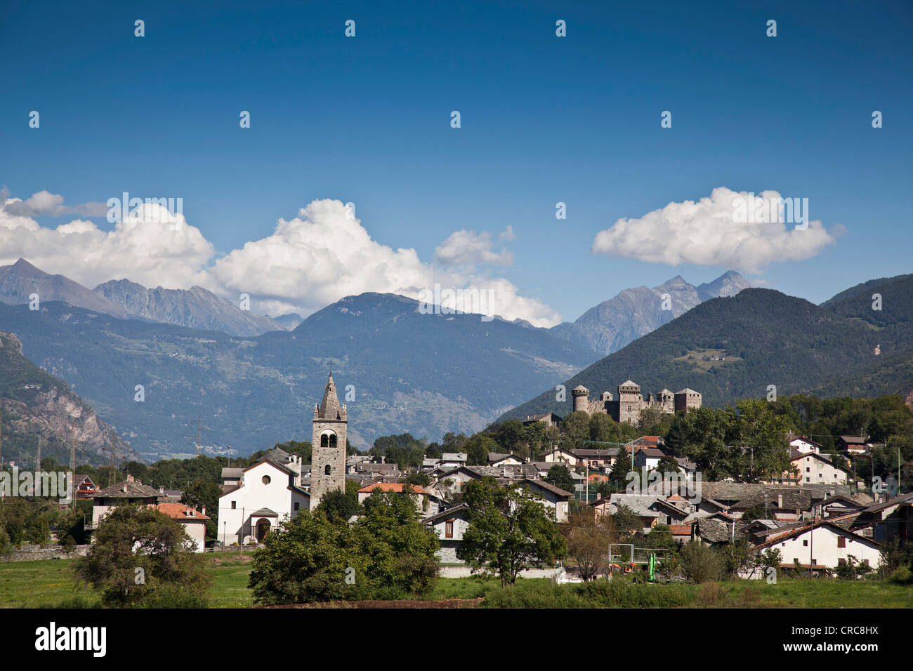 Village in rural valley Stock Photo - Alamy