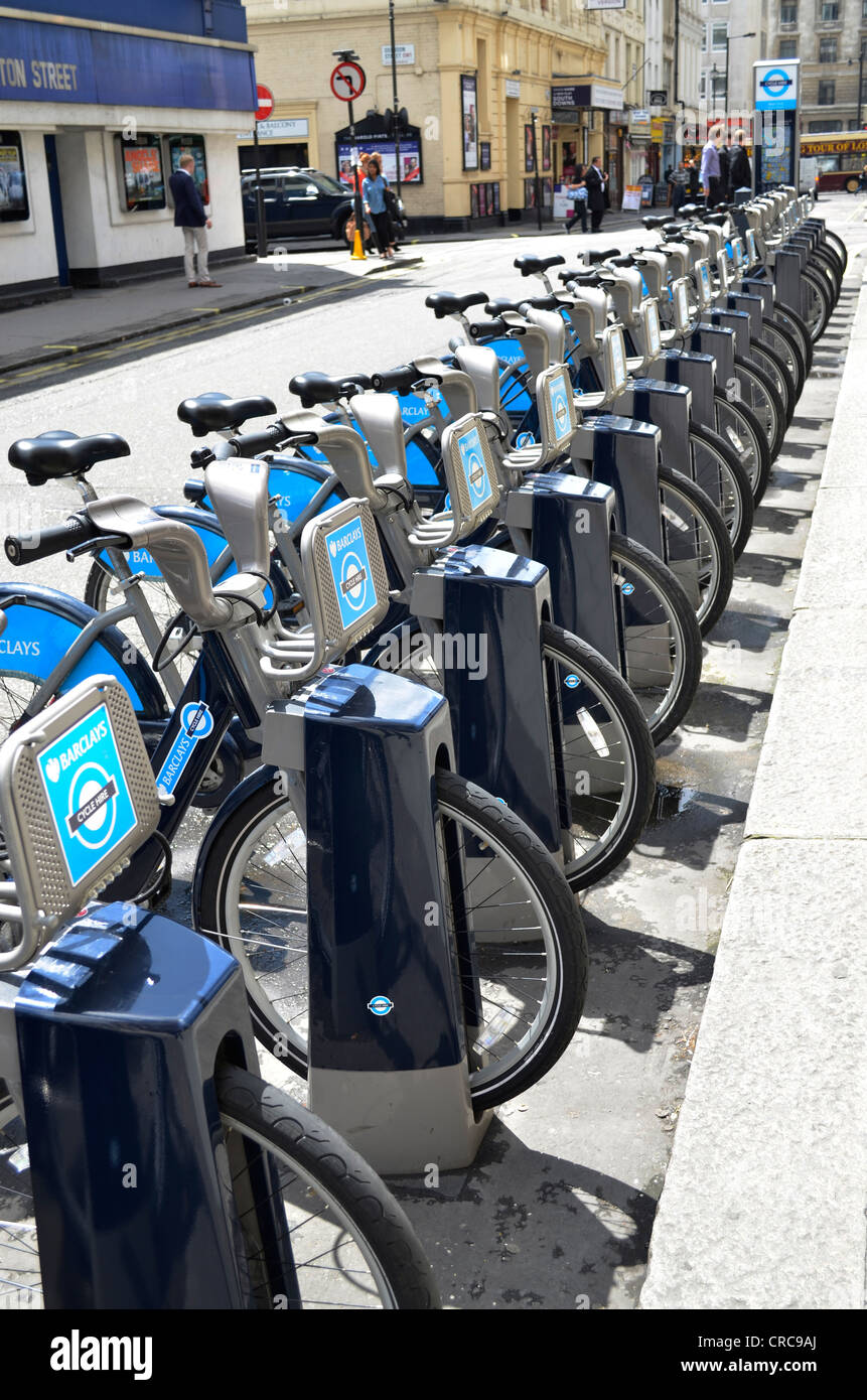Barclays bank London bikes Stock Photo - Alamy