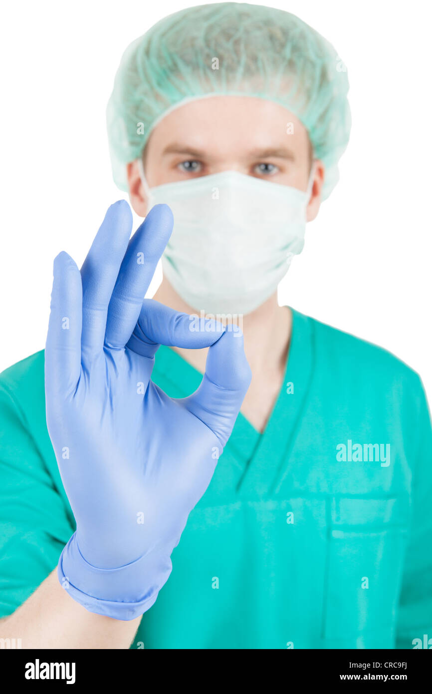 Male medical doctor showing ok sign with his fingers Stock Photo - Alamy