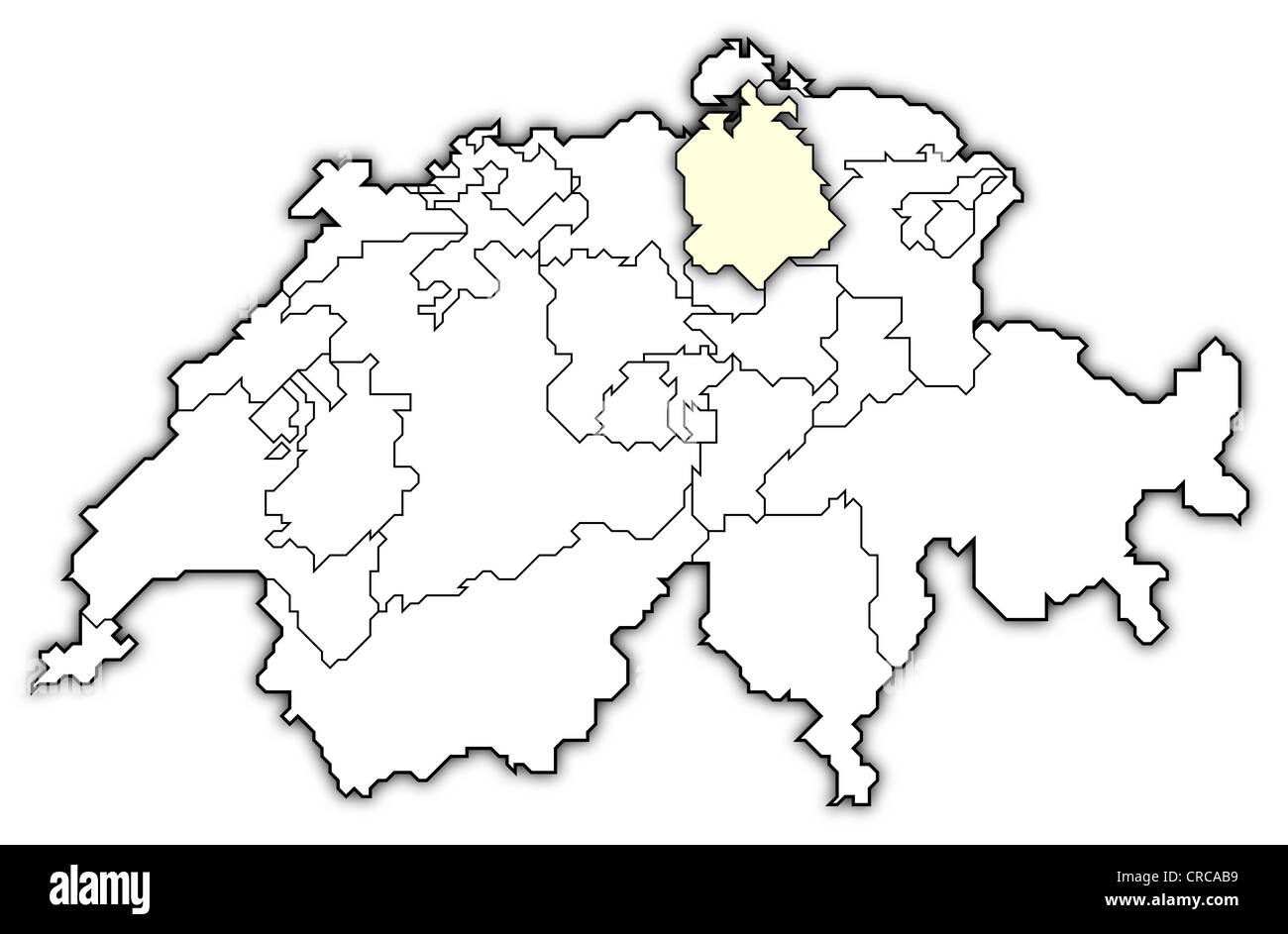 Zurich area map hi-res stock photography and images - Alamy