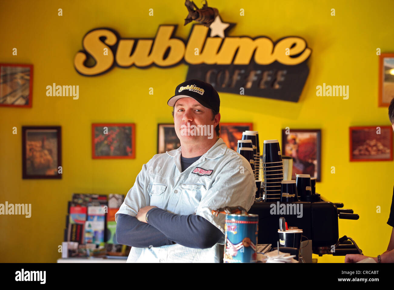 Dan Hennah at his coffee roasting shop Sublime, Nelson, New Zealand ...