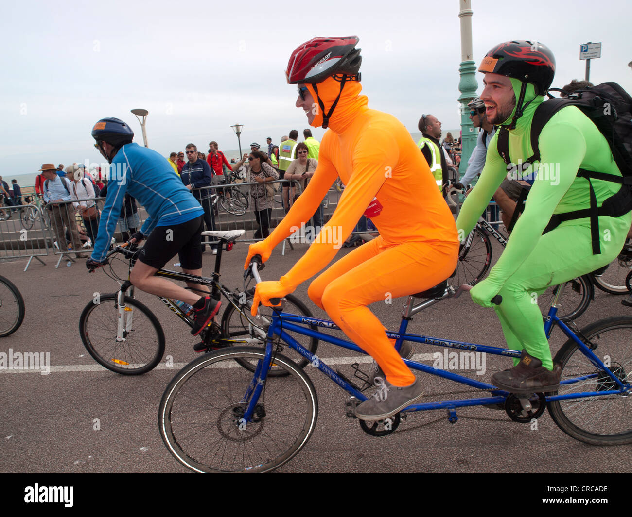At the end of the London to Brighton Bike Ride Stock Photo - Alamy