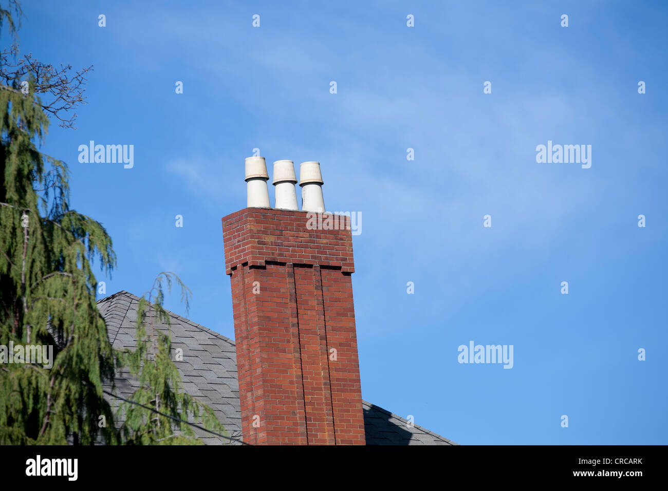 A 3 stack chimney Stock Photo - Alamy