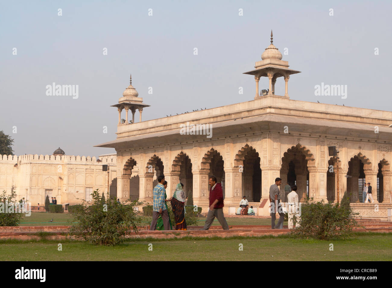The white marble Diwan-i-Khas, or Hall of Private Audiences, inside the ...