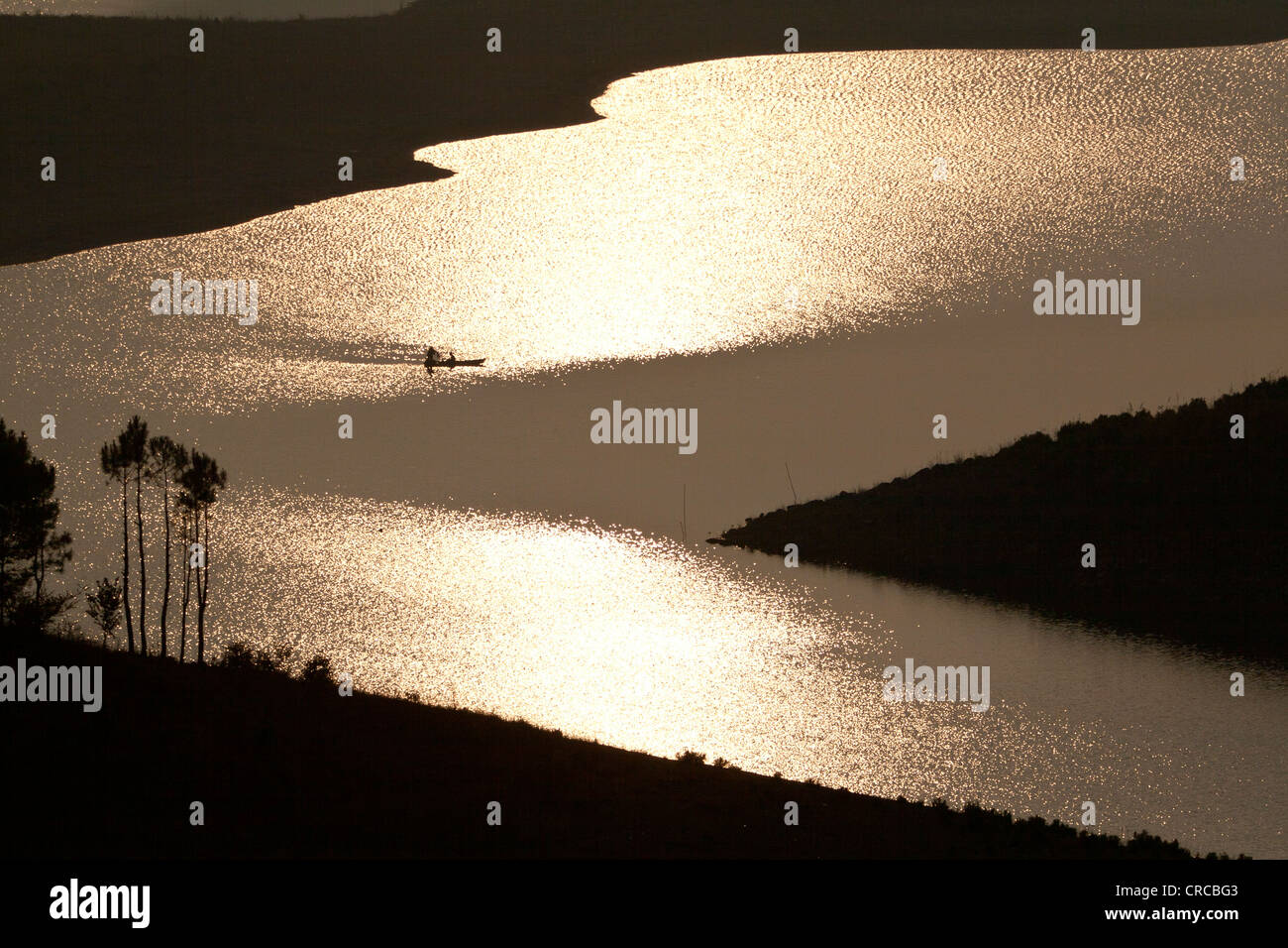 Dawn reflections on Umiam Lake, Umbir, Shillong, Meghalaya, India Stock ...