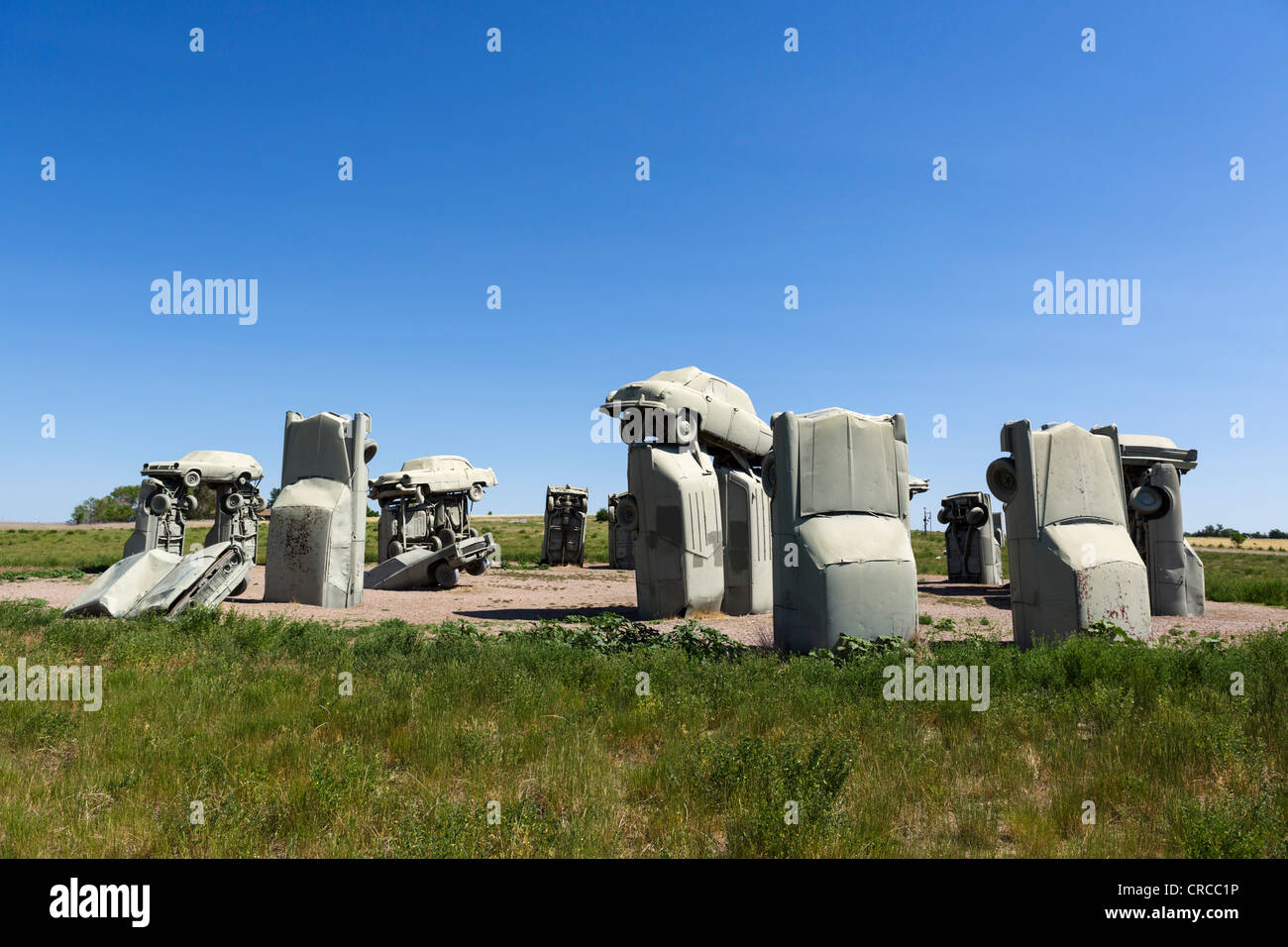 Carhenge, an artwork made from old scrapped cars, Alliance, Nebraska ...