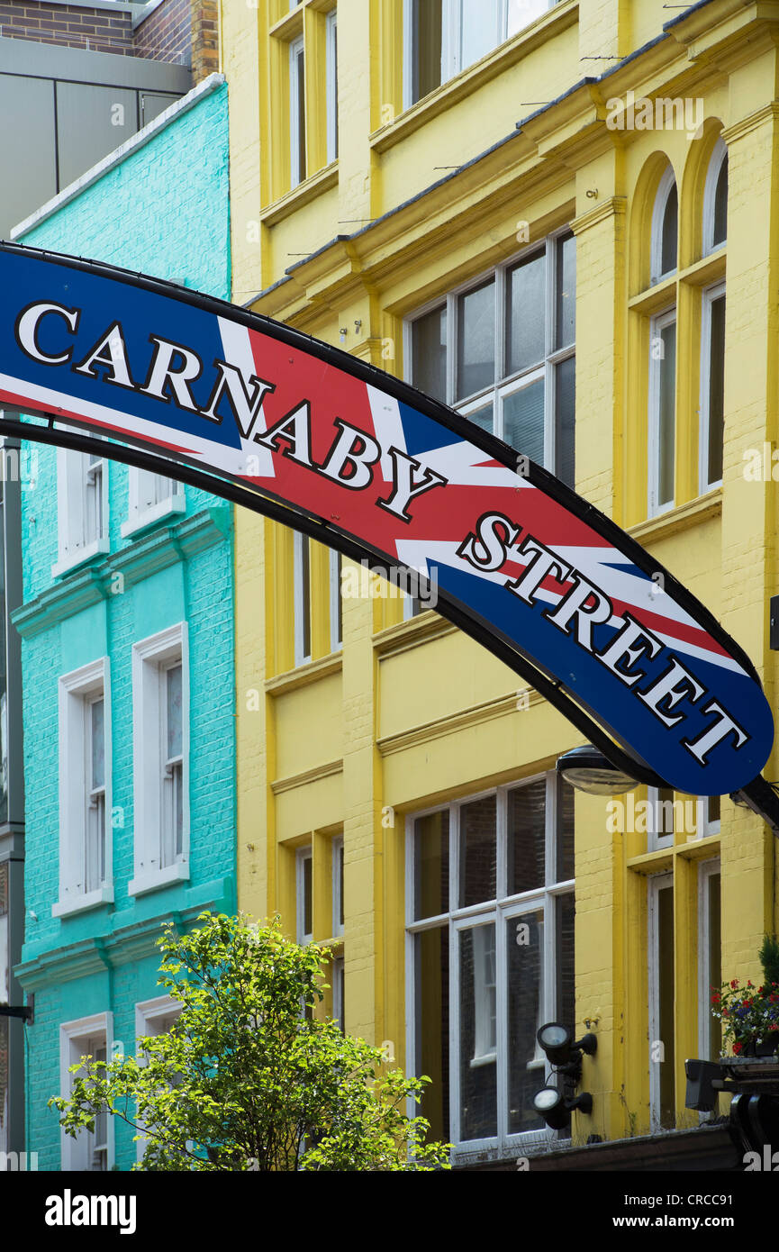 Carnaby street, union jack street sign. London, England Stock Photo - Alamy