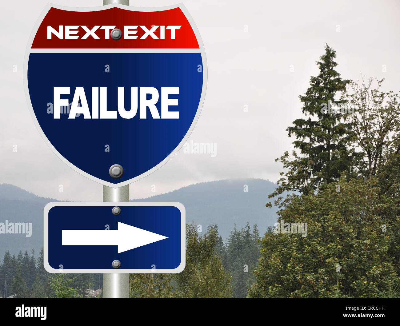 Failure road sign Stock Photo - Alamy