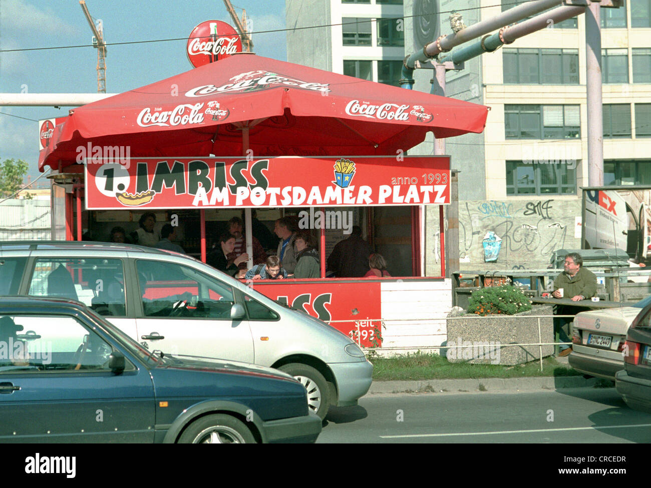 Berlin, lunch at Potsdamer Platz Stock Photo - Alamy