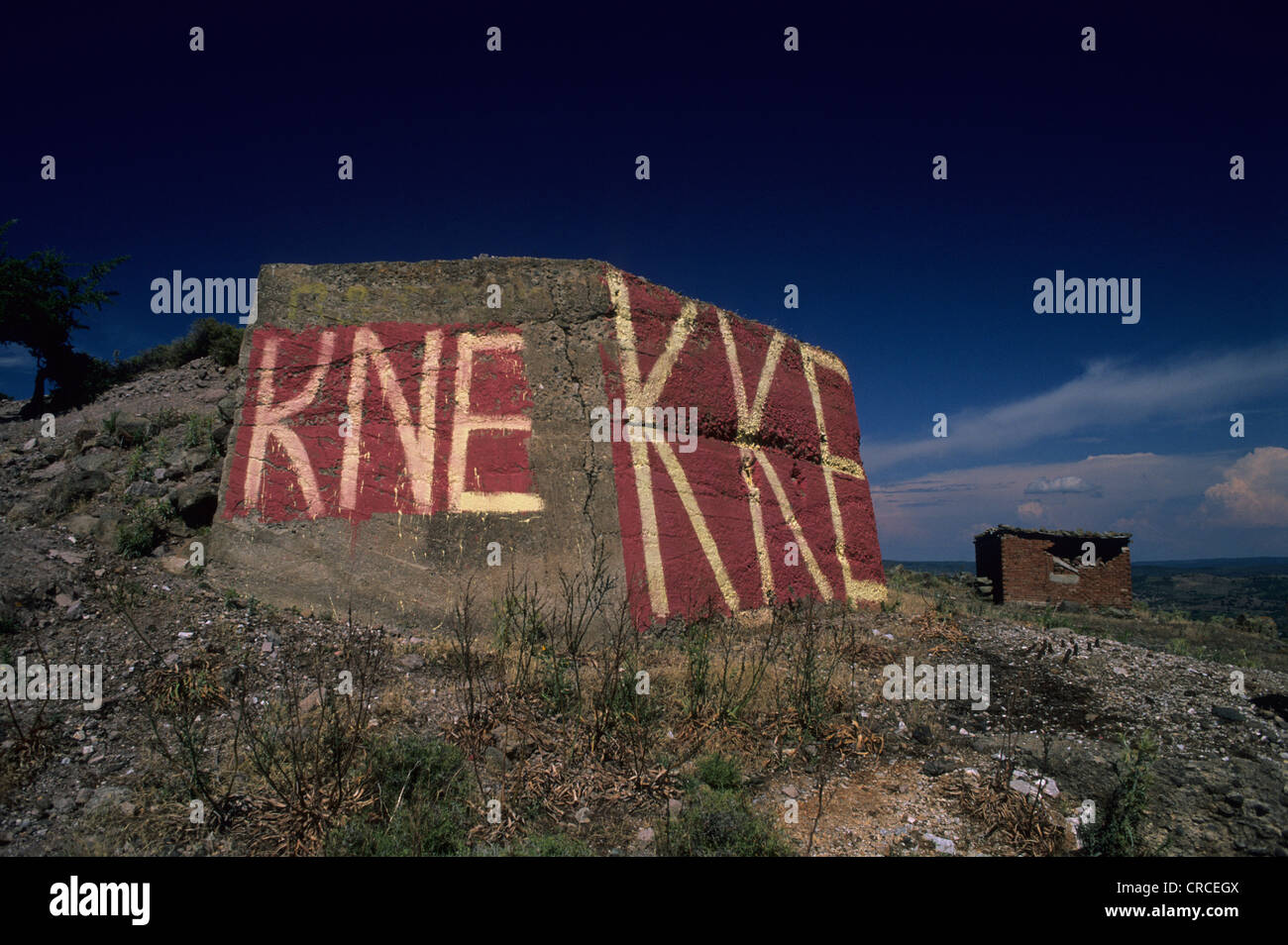 KKE Greek Communist Party graffiti Lesvos Greece Stock Photo - Alamy