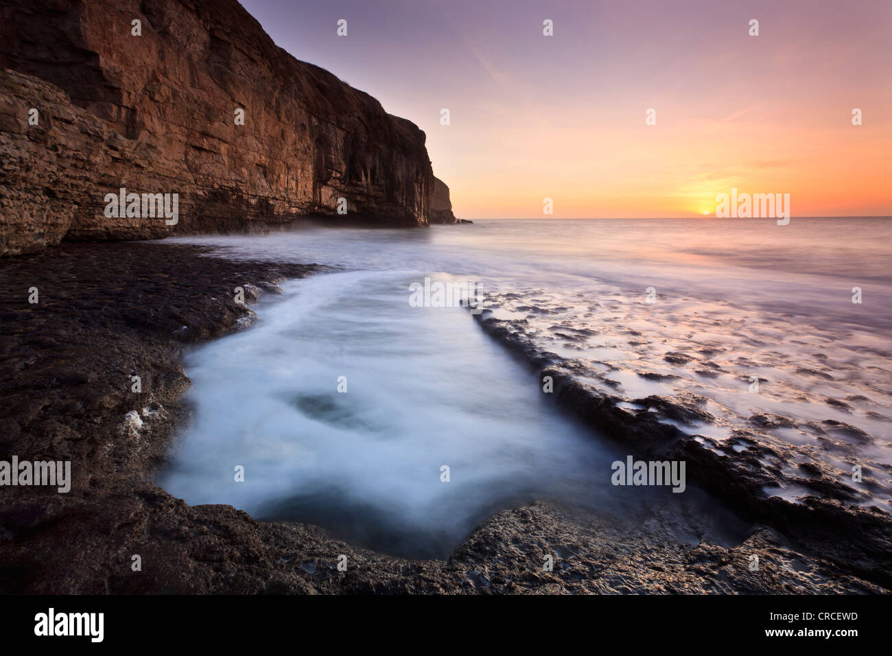 Sunrise, Dancing Ledge, Dorset, UK Stock Photo - Alamy