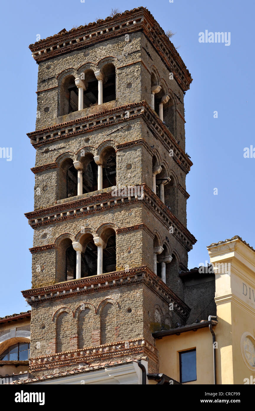 Romanesque bell tower, campanile, 13th Century, Chiesa di San Paolo ...