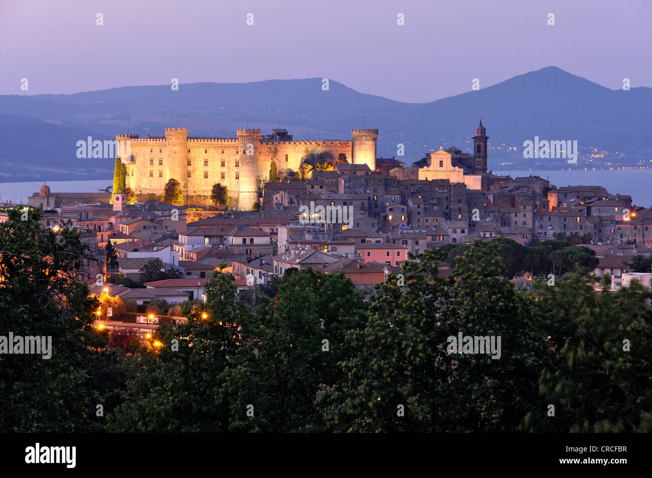 Castello Odescalchi, fortress, cathedral Duomo Santo Stefano and Lago ...