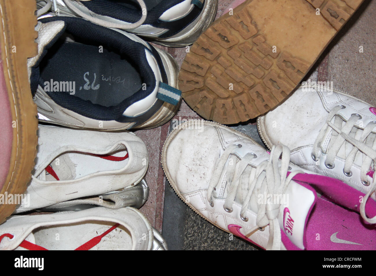 a pile of shoes Stock Photo - Alamy