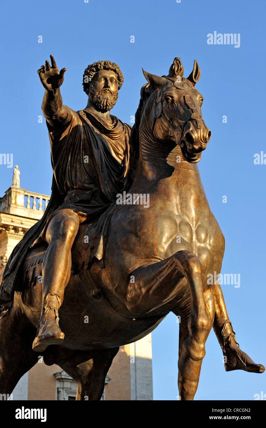 Equestrian statue of Marcus Aurelius, Capitol square, Piazza del ...