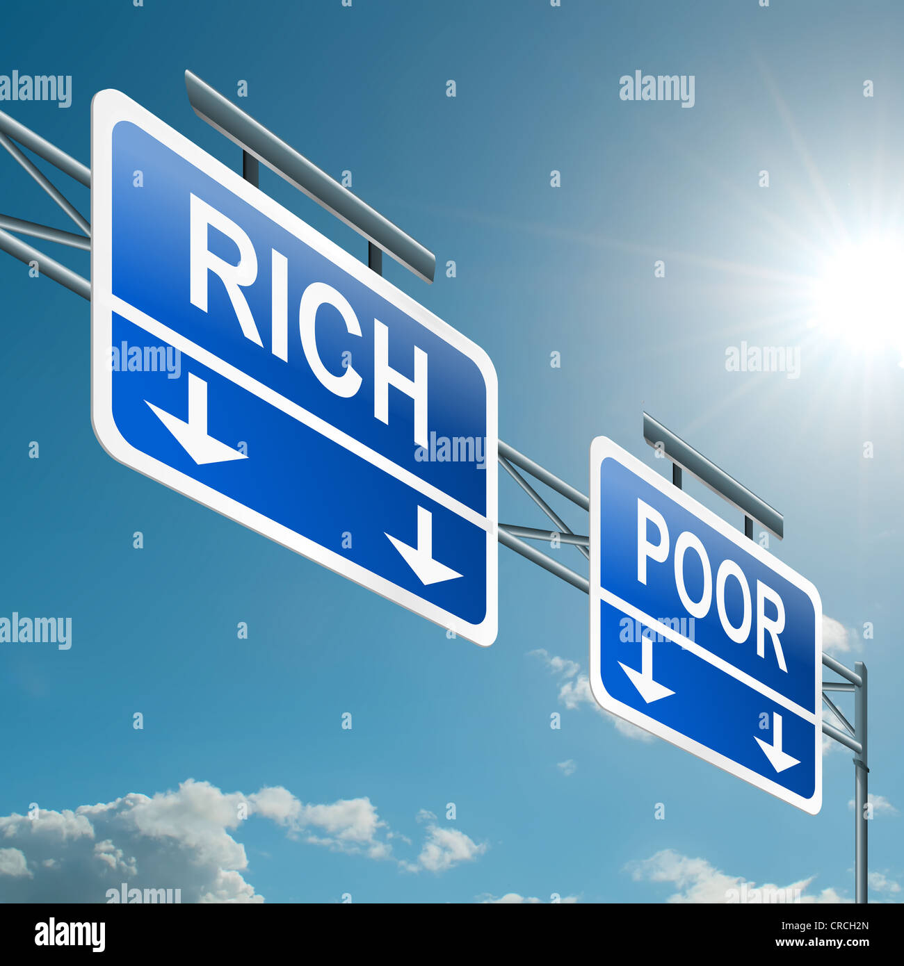 Rich or poor Stock Photo - Alamy