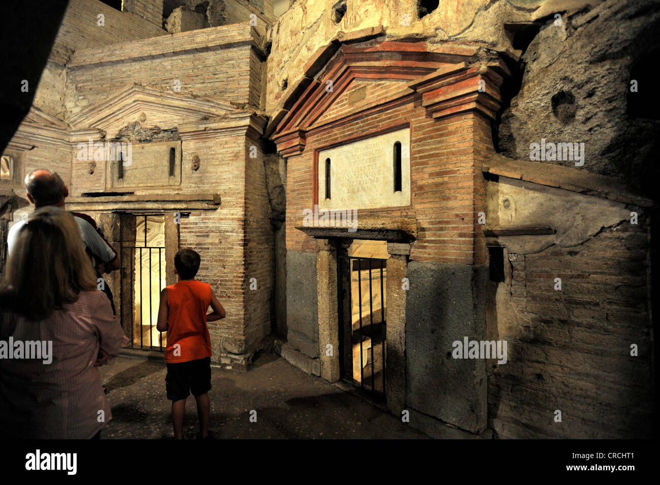 Roman mausoleums in the Catacombs of San Sebastiano, Via Appia Antica ...