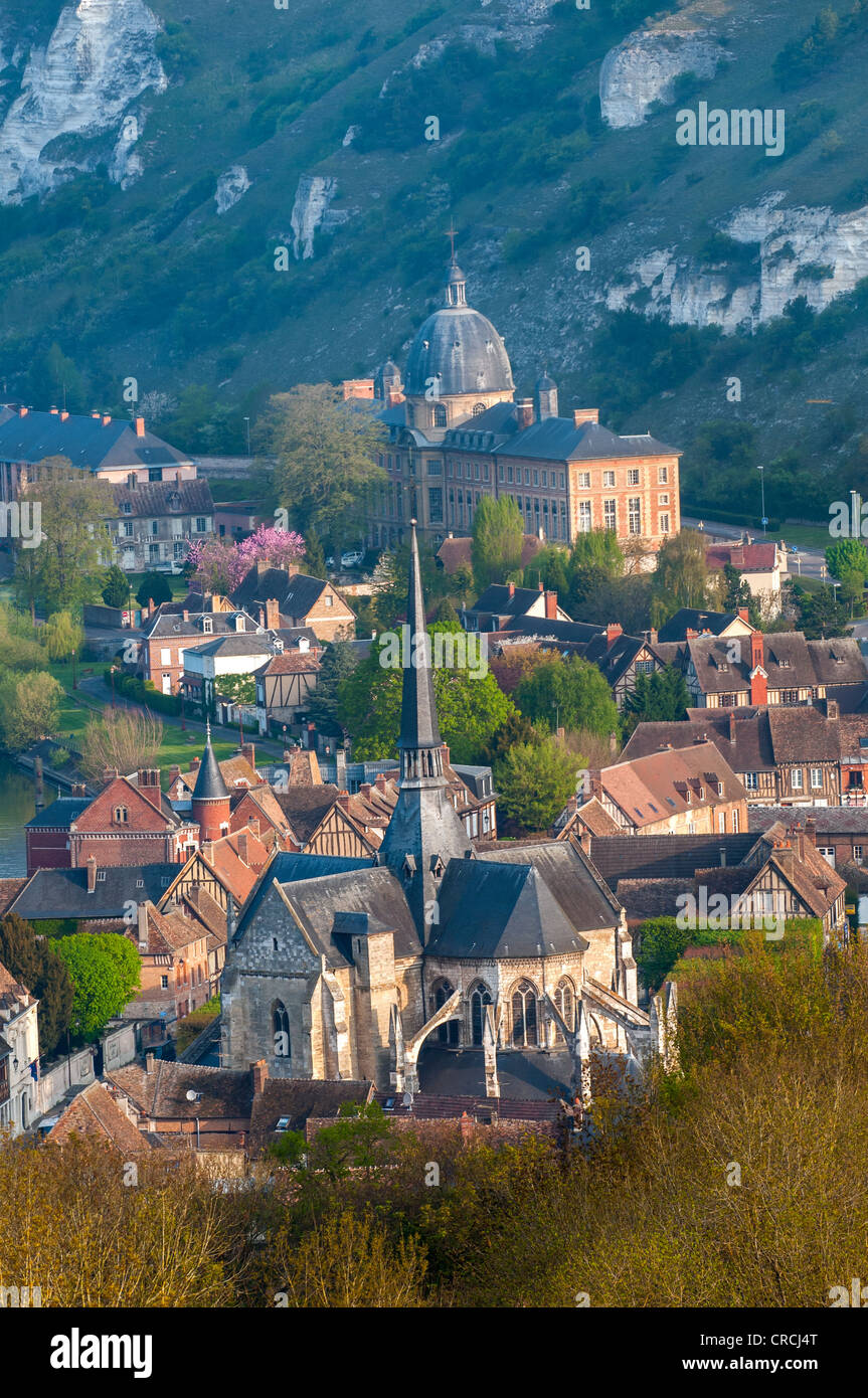 FRANCE, NORMANDY, LES ANDELYS, CHATEAU GAILLARD, RIVER SEINE, Eure ...