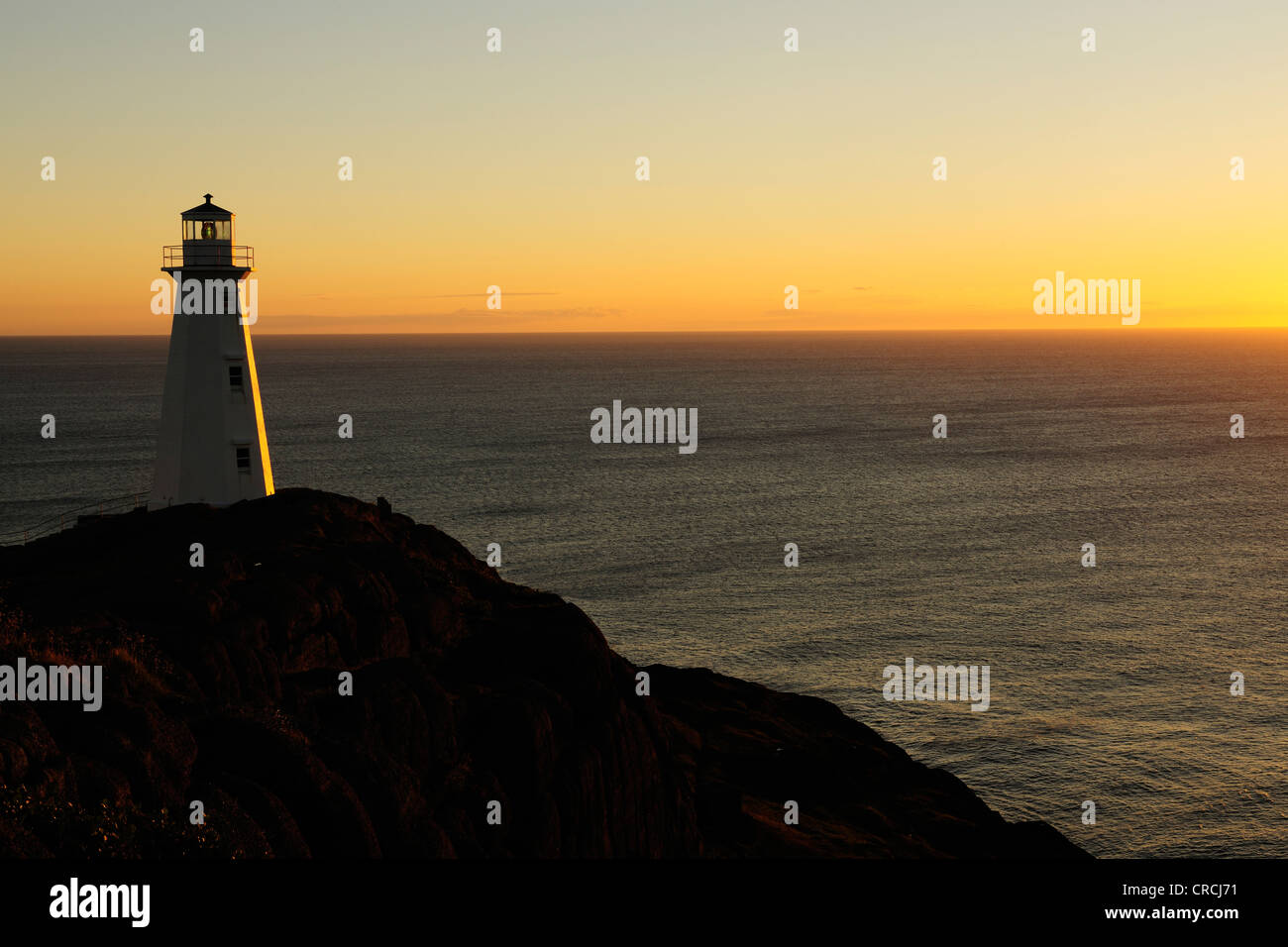 Lighthouse at Cape Spear, the easternmost point on the North American ...