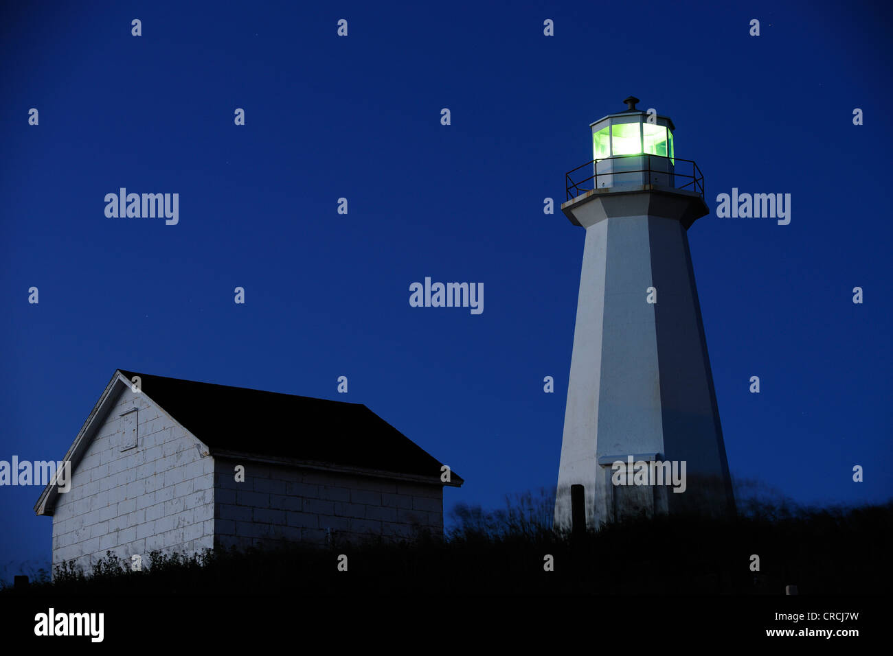 Lighthouse at Cape Spear, the easternmost point on the North American ...