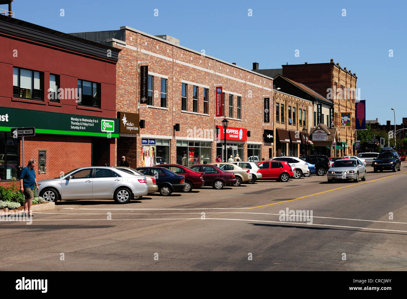 Street in Charlottetown, capital of Prince Edward Island, Canada, North ...