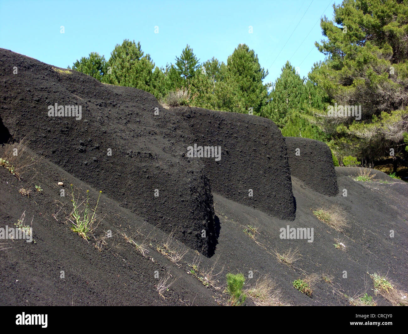 lava pit at the south of Mount Etna, Italy, Sicilia Stock Photo - Alamy
