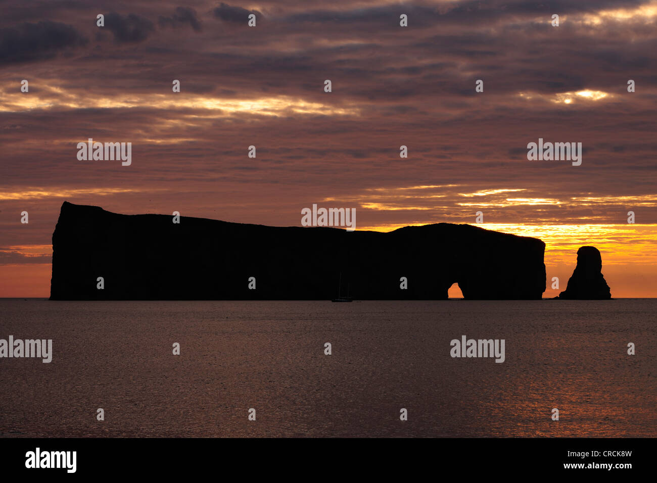 The rocks of Percé in the gulf of the St. Lawrence River, Gaspe ...