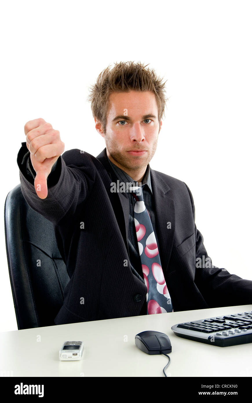 young discontent businessman Stock Photo - Alamy