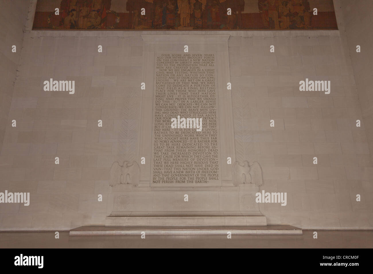 The inscription of President Abraham Lincoln's Gettysburg Address ...