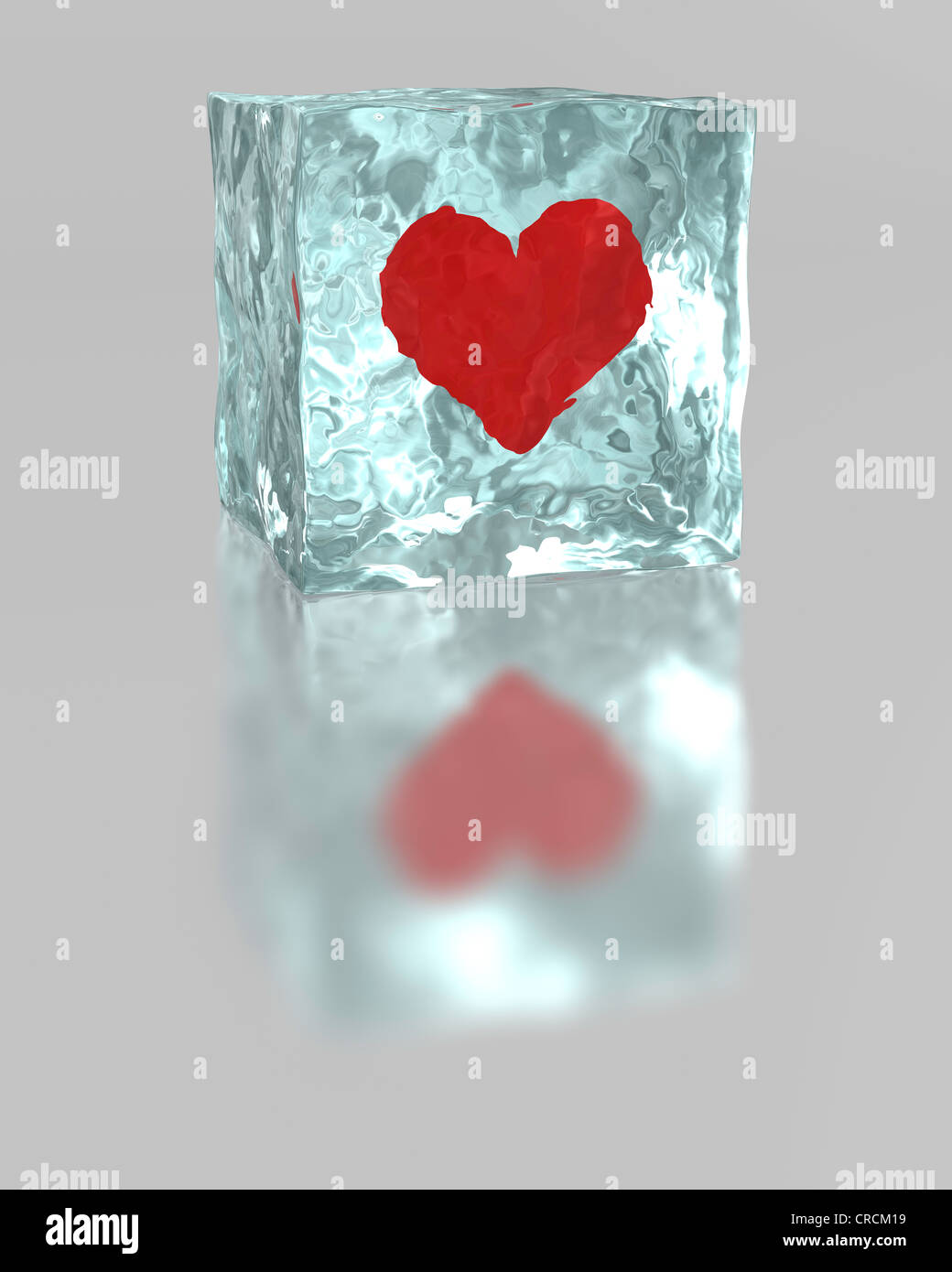 Heart on ice, symbolic image for organ donation Stock Photo - Alamy