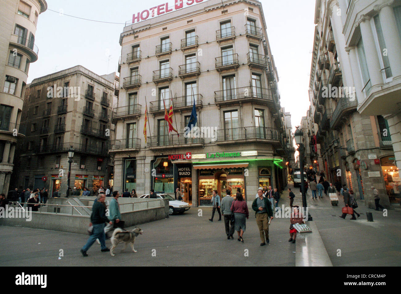 Rialto Hotel (Swiss Hotel), Barri Gotic, Barcelona Stock Photo - Alamy