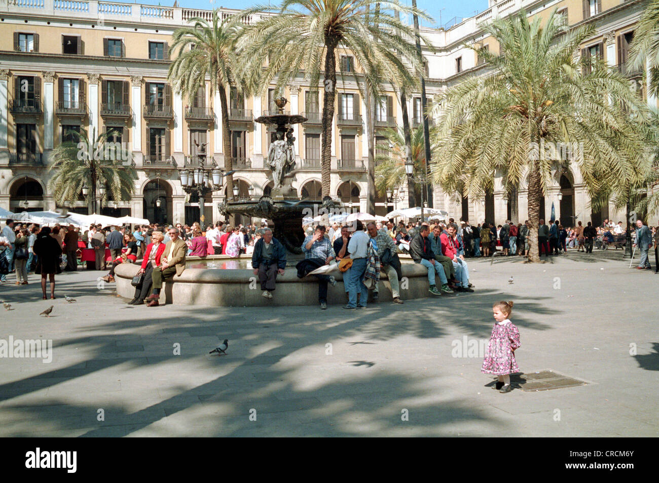Spain, Placa Reial in Barcelona Stock Photo - Alamy