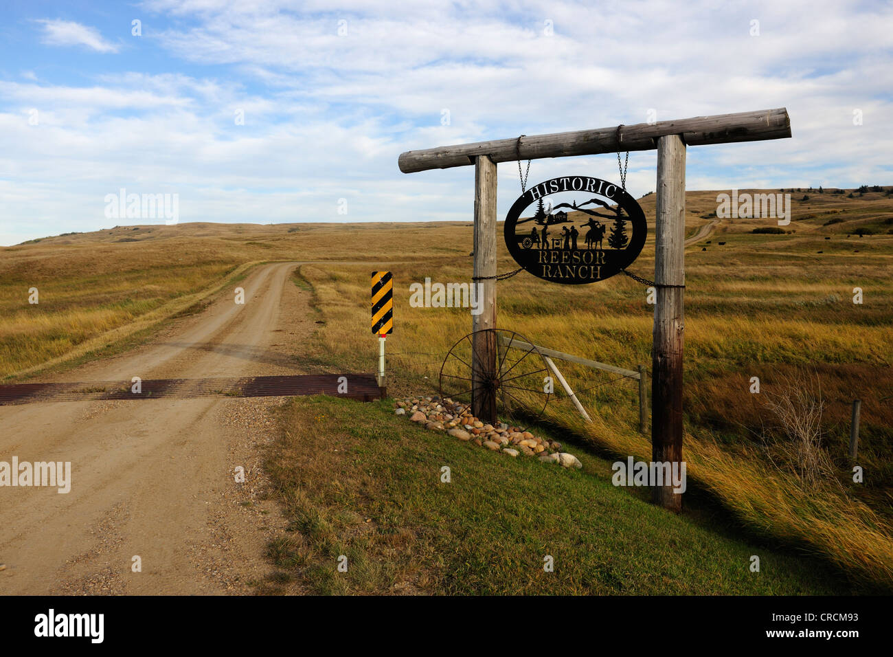 Ranch gate on the prairie, Saskatchewan, Canada Stock Photo - Alamy