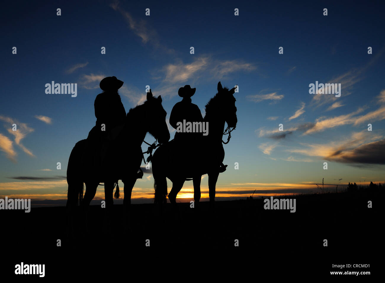 Cowgirl Riding Horse Sunset