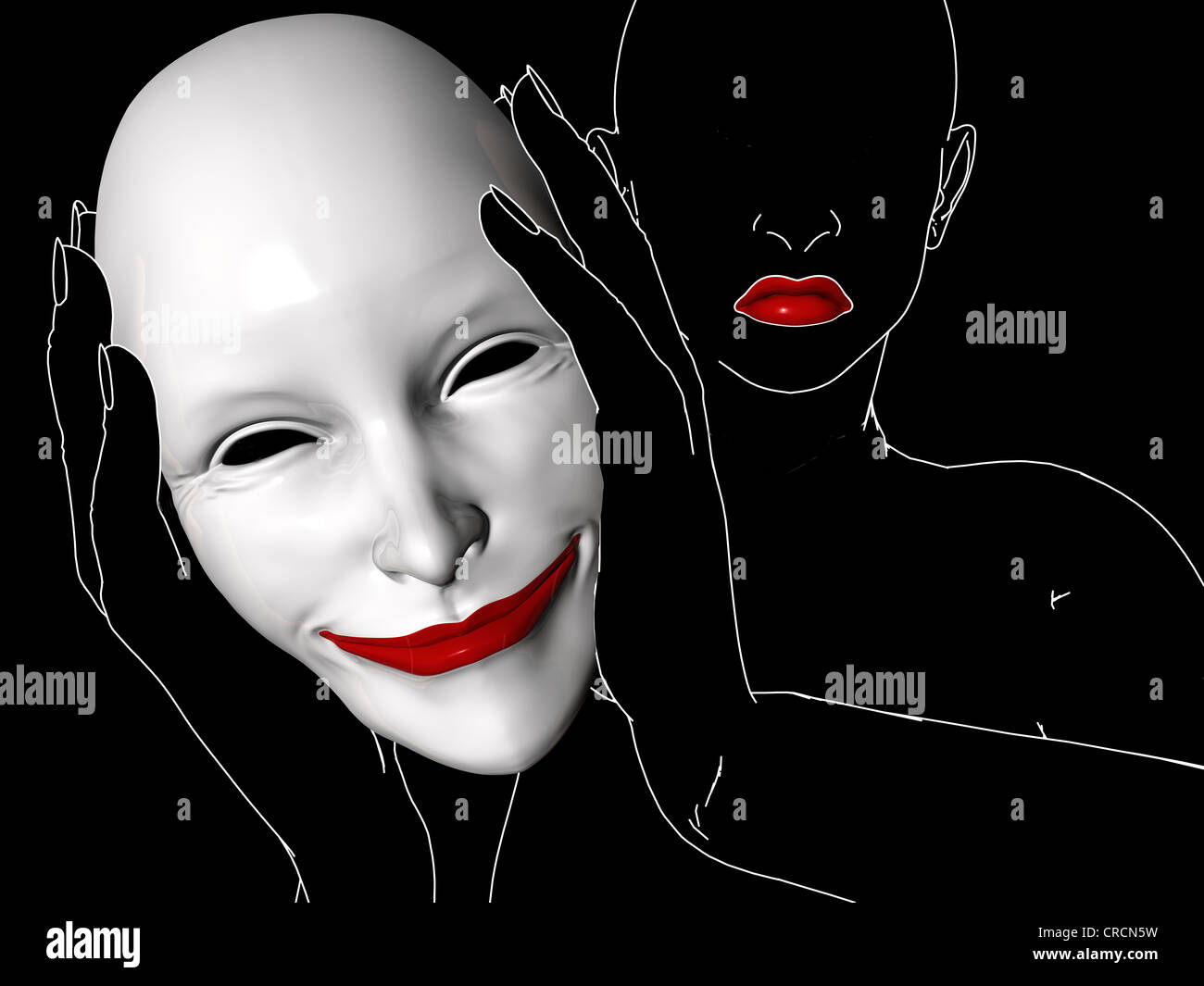 Grinning mask hi-res stock photography and images - Alamy