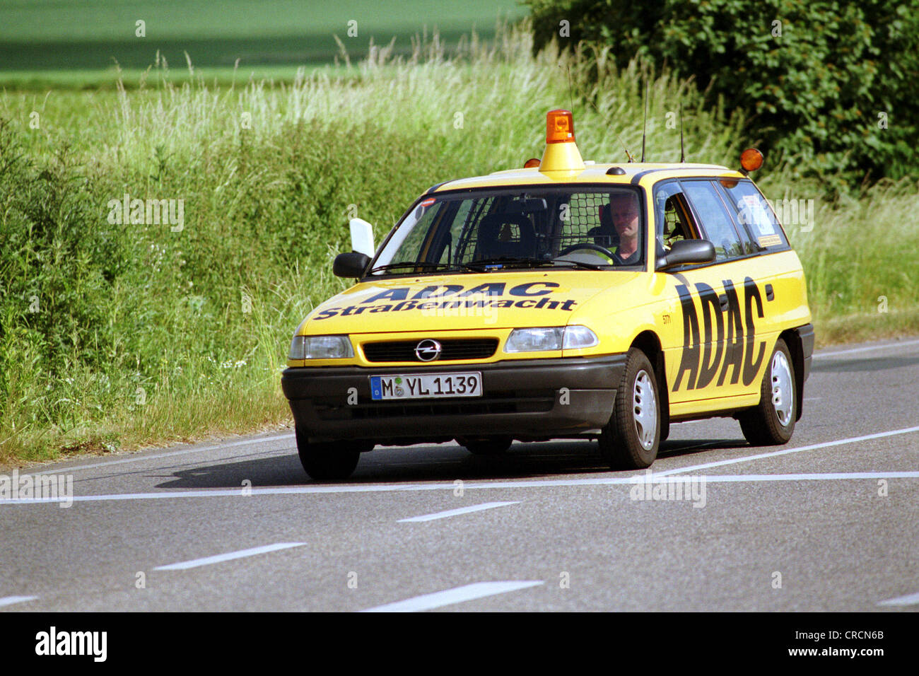 Emergency vehicle ADAC road Stock Photo - Alamy