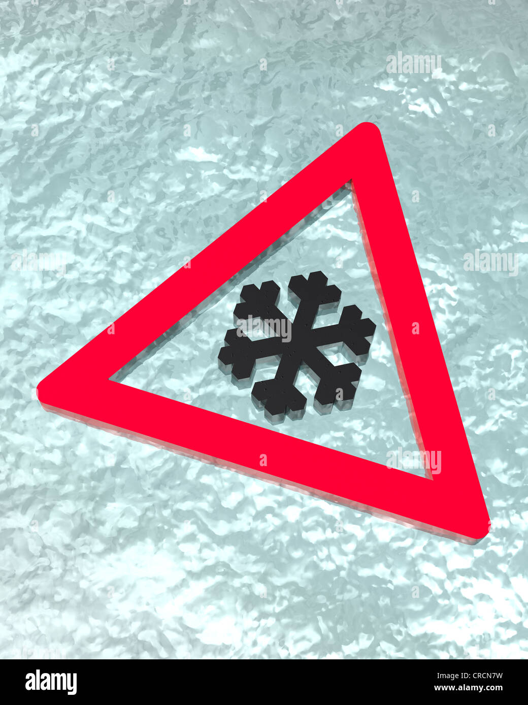 Ice Road Sign Warning Risk Of Ice Sign With Patented Ice Indicator