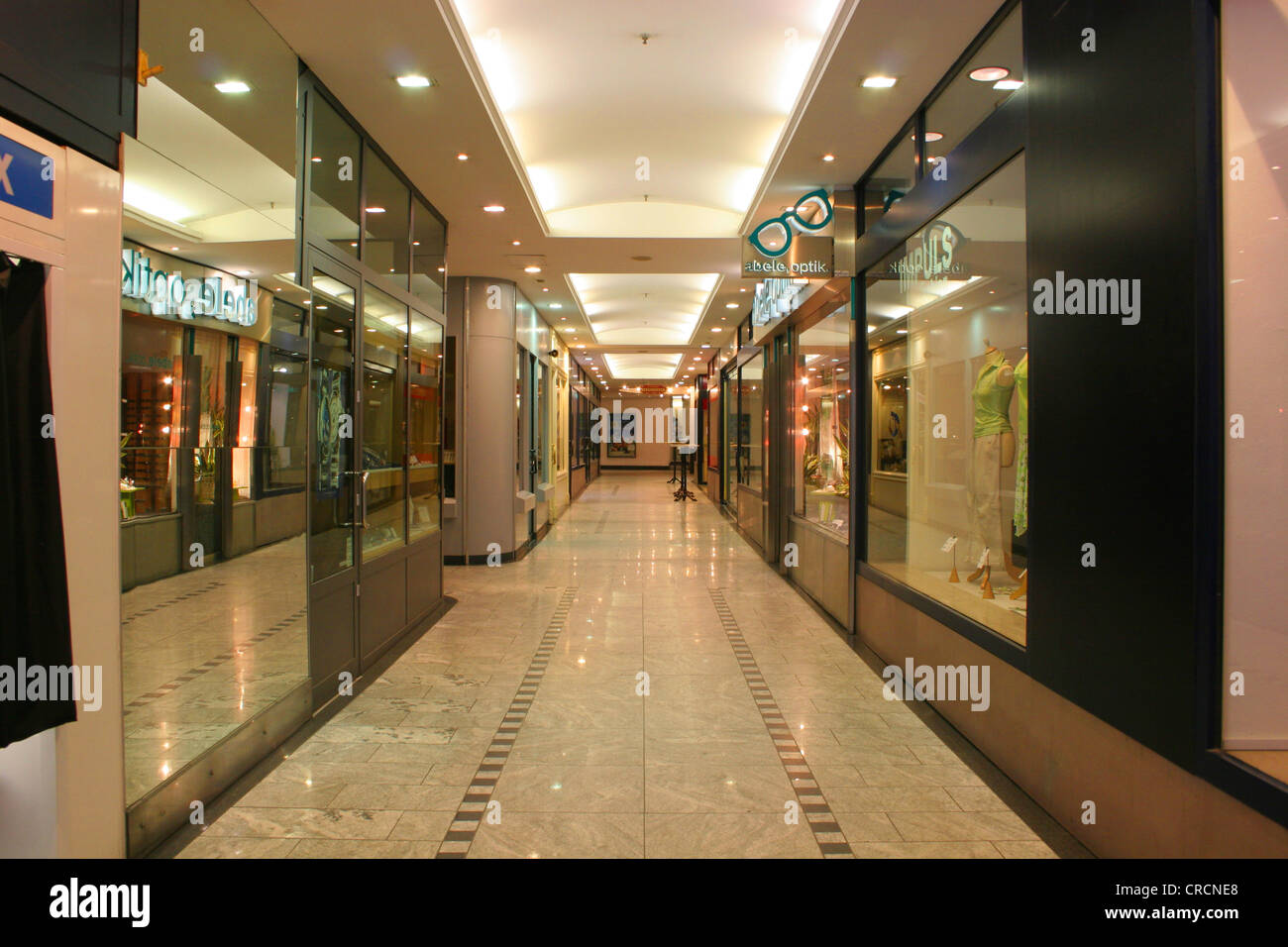 shopping passage in Gillitzerblock, Germany, Bavaria, Rosenheim Stock ...