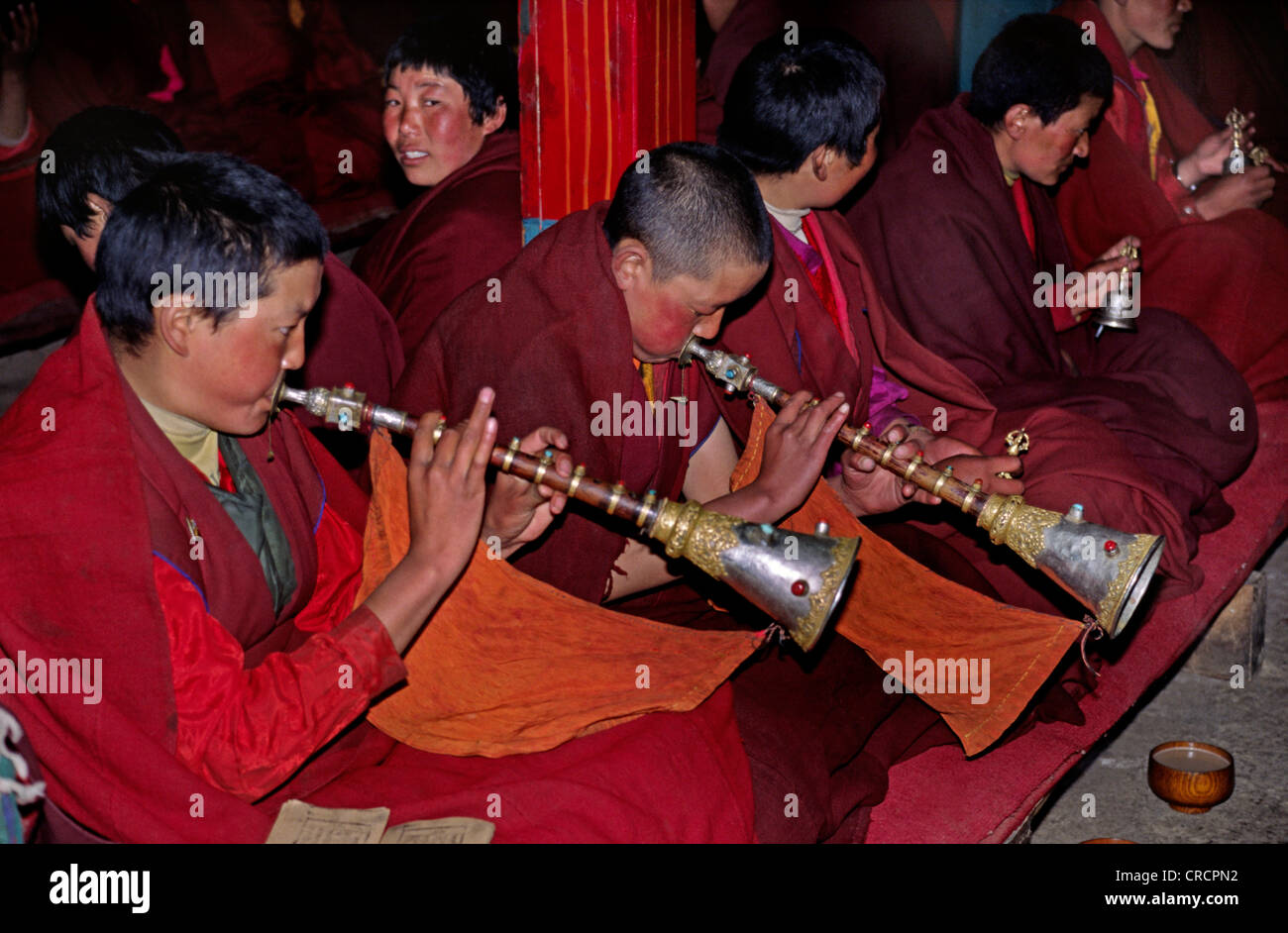 Tibetan music instrument horn hi-res stock photography and images - Alamy