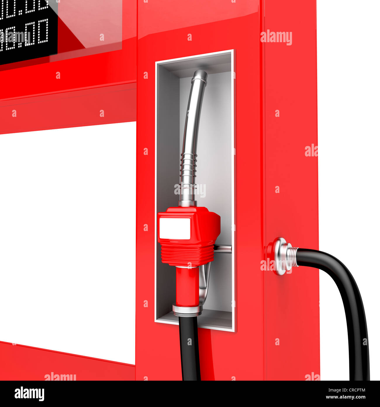 3d render of red fuel pump nozzle Stock Photo - Alamy